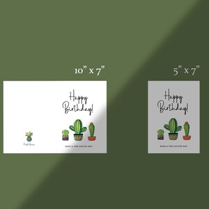 PRINTABLE Fun Potted Cacti Birthday Card Instant Download - Etsy