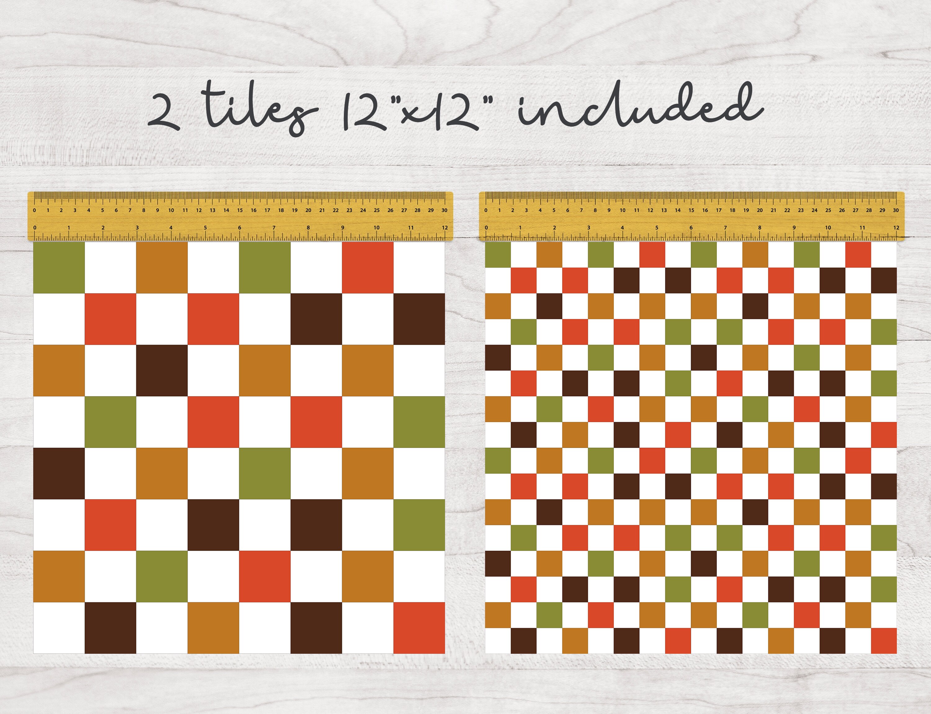 Seamless Colored Check Chess Pattern, Fabric Design, Commercial License ...