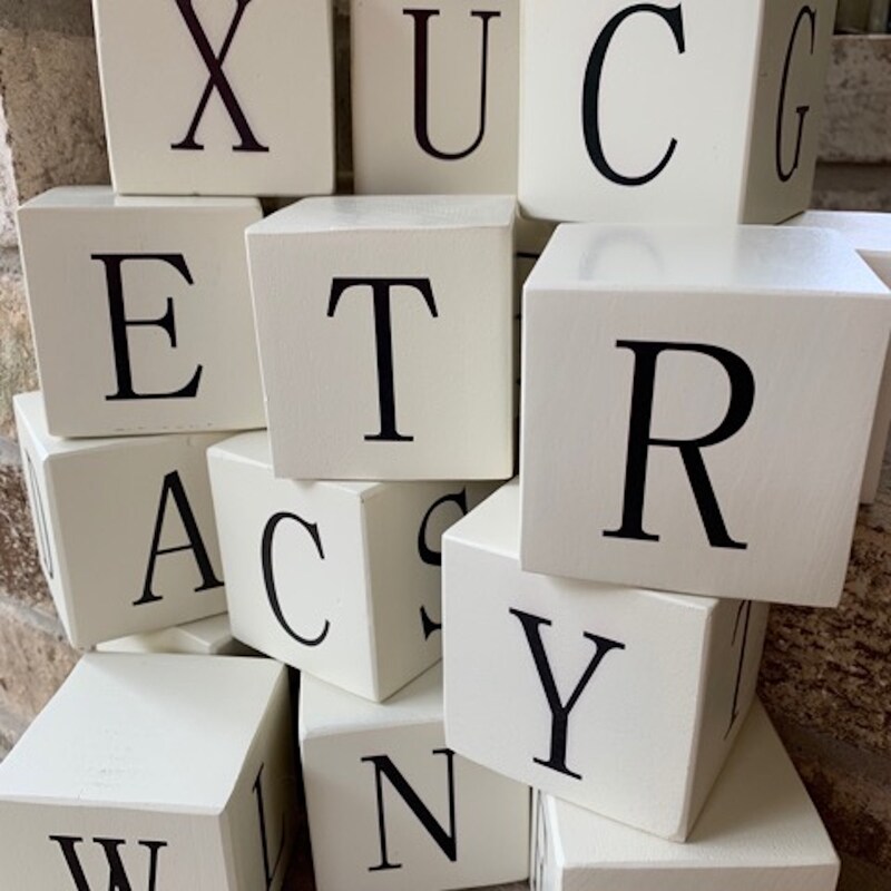 Wood Letter Blocks - Etsy