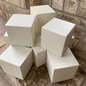 Handmade White Wood Blocks Set of 2 Blank Blocks Personalized Letter ...