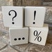 Handmade White Wood Blocks Set of 2 Blank Blocks Personalized Letter ...