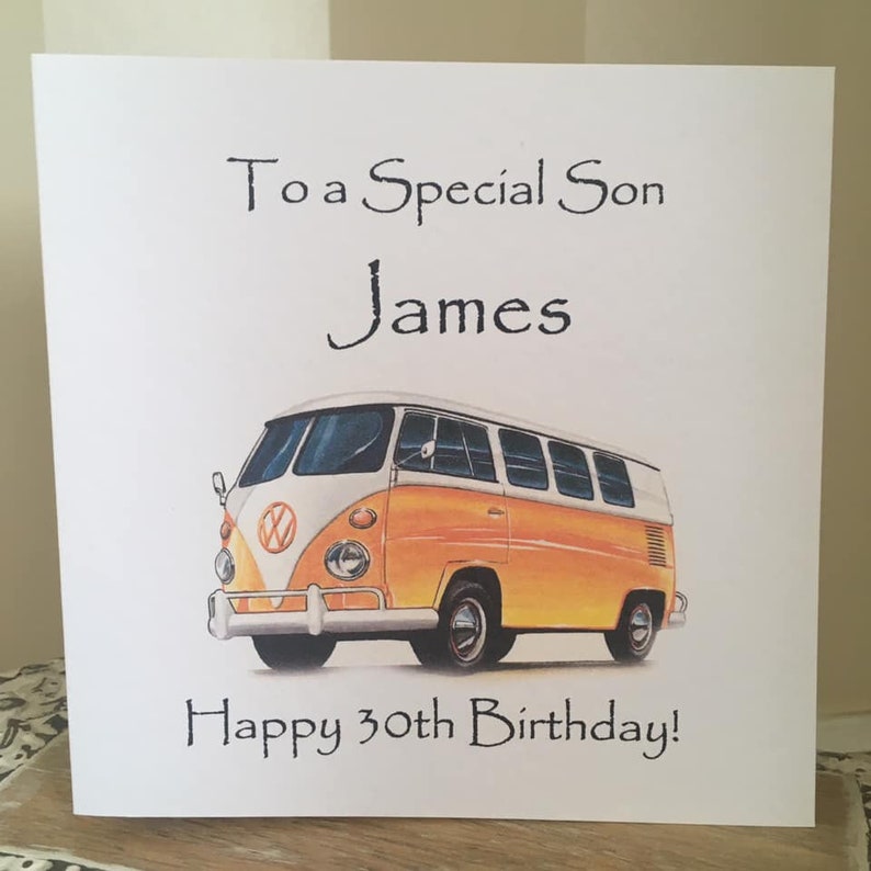 Personalised Camper Van Birthday Card Can Be For Etsy Uk