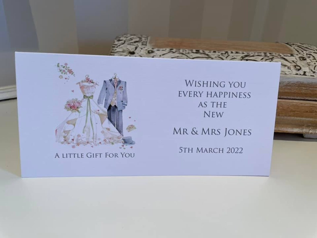 Personalised Wedding Money Wallet - Gift Wallet - Etsy UK