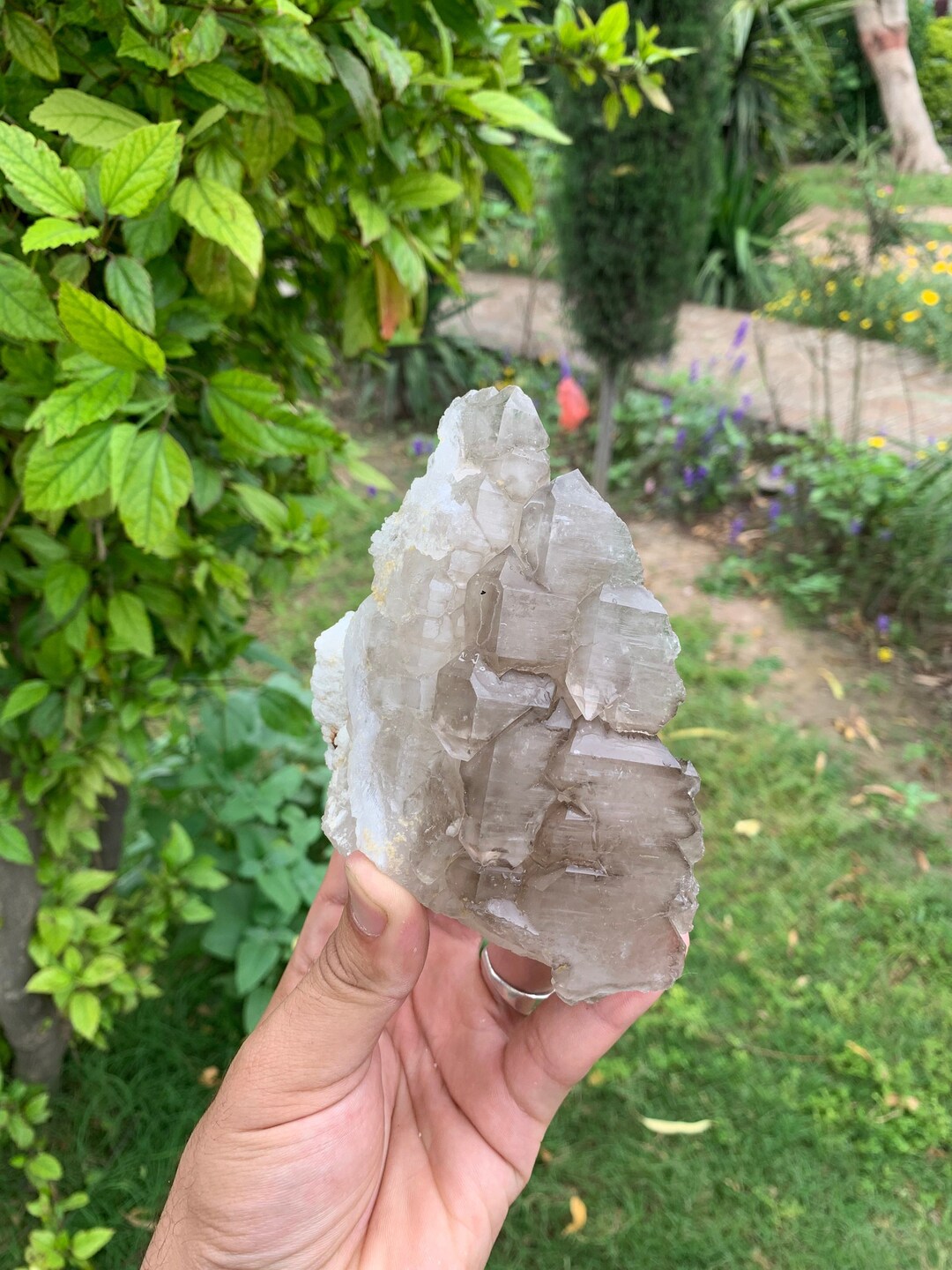 Smokey Elestial Smokey Skeletal Bundle Quartz Crystal Specimen From ...