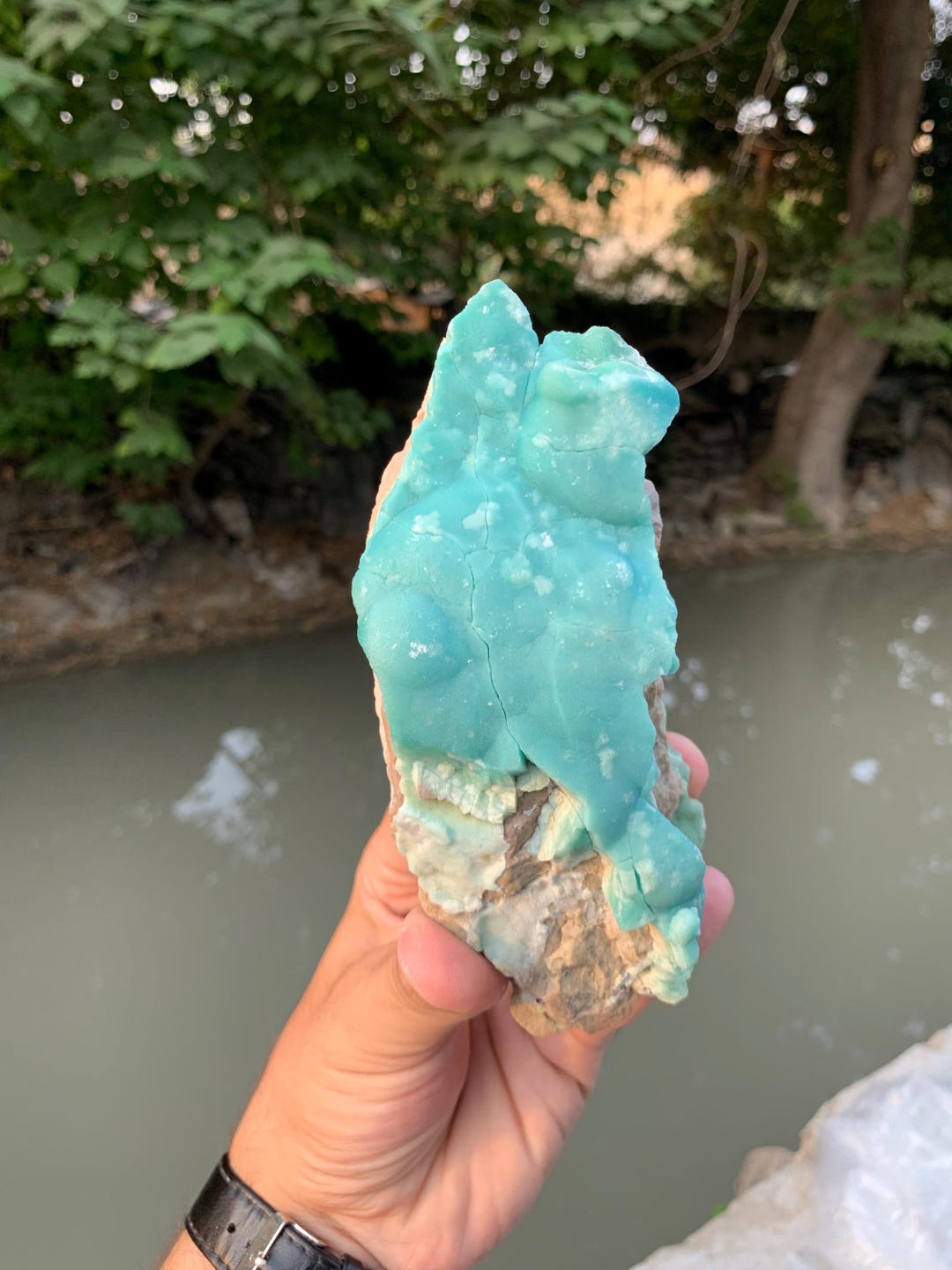 Blue Aragonite Crystals With Matrix Combine Specimen From Helmand ...