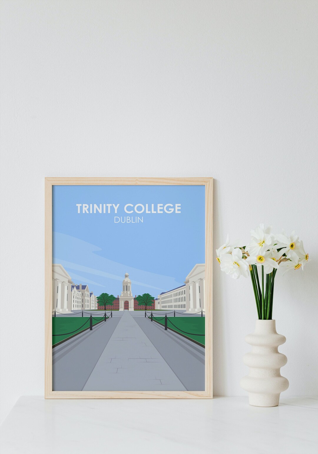 Trinity College Dublin Minimal Wall Art Print || Downloadable Digital ...