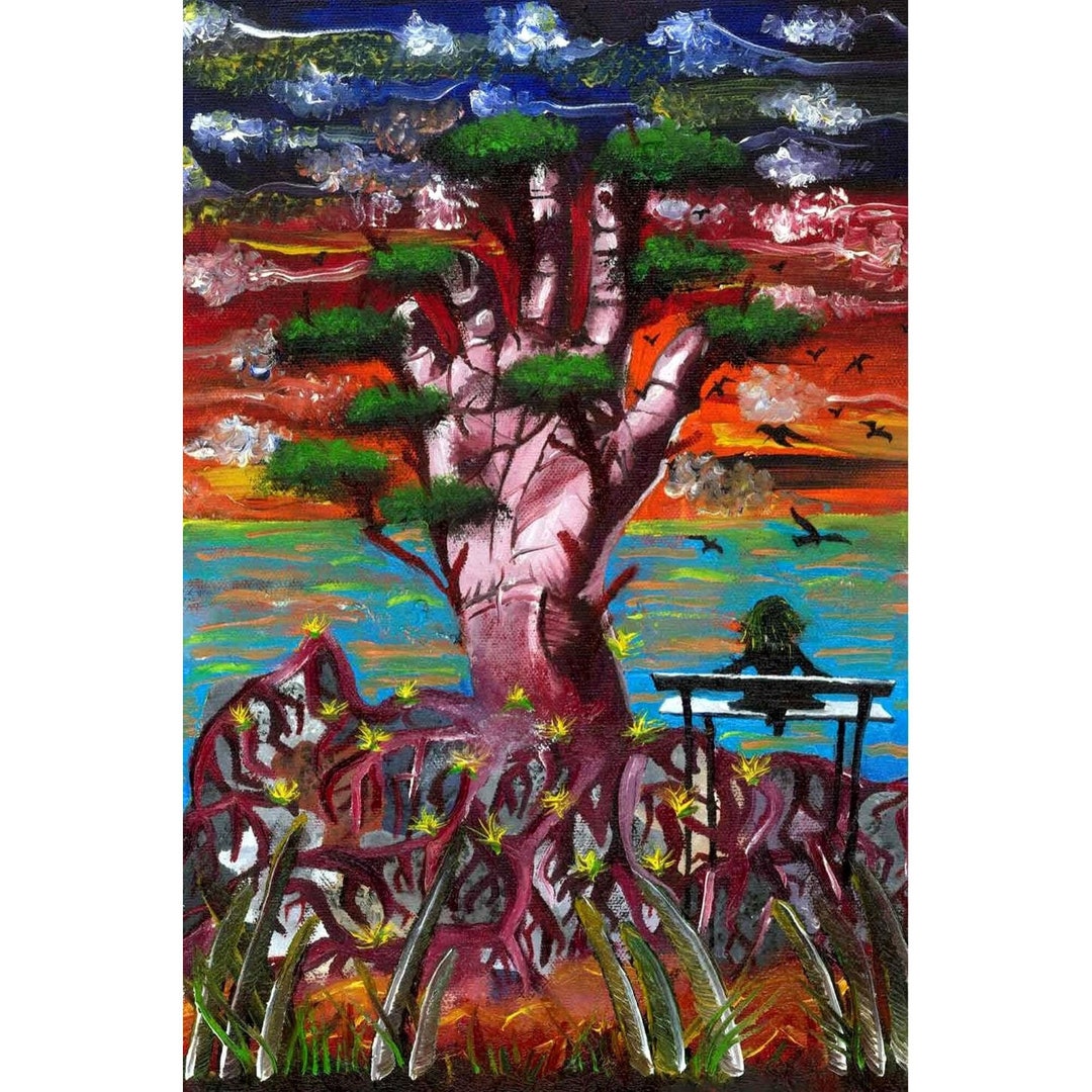 Hand Tree, Surreal Art Print, Fantasy Print, Unique Gift, Giclee Print ...