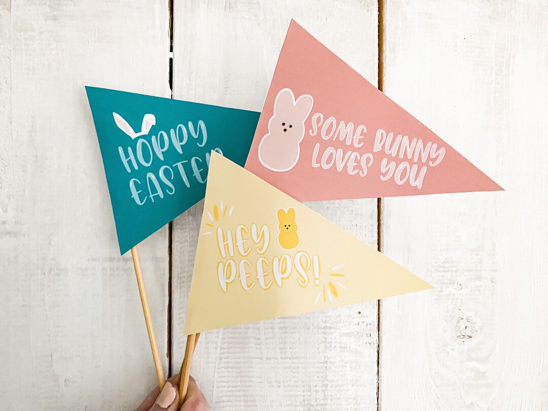 Easter Pennant Flags: Set of 5 Printable Designs (digital Download) - Etsy
