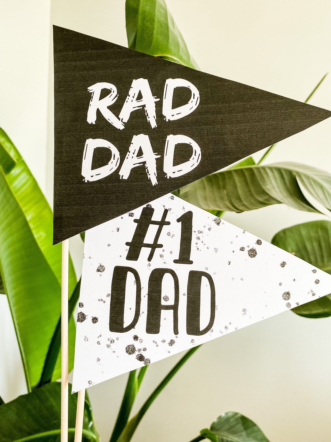 Father's Day Pennant Flags: Rad Dad & #1 Dad (digital Download) - Etsy