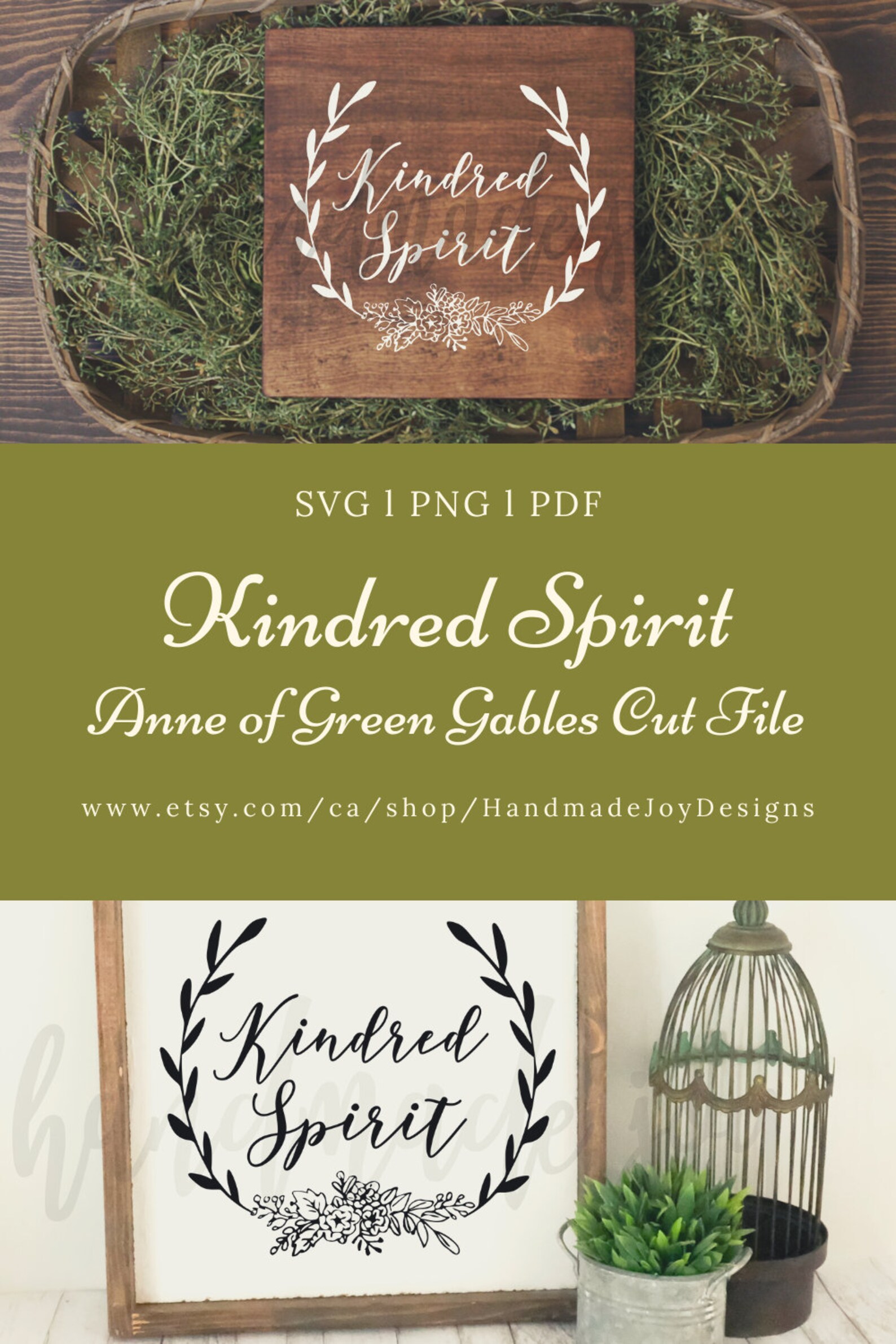 Kindred Spirit Svg Cut File Inspired by Anne of Green Gables | Etsy Canada