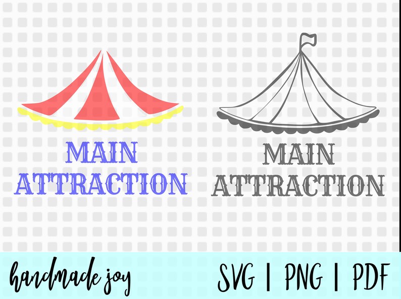Circus svg Main attraction svg circus party svg circus | Etsy
