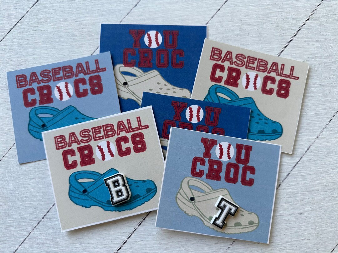 Baseball Team Croc Card: Shoe Charm Gift Tag (digital Download) - Etsy