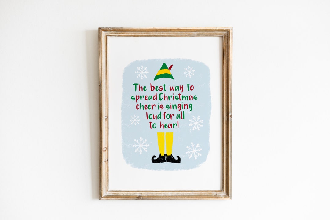 Elf Print, Elf Quote, Printable Poster, Print at Home, Elf Printable ...