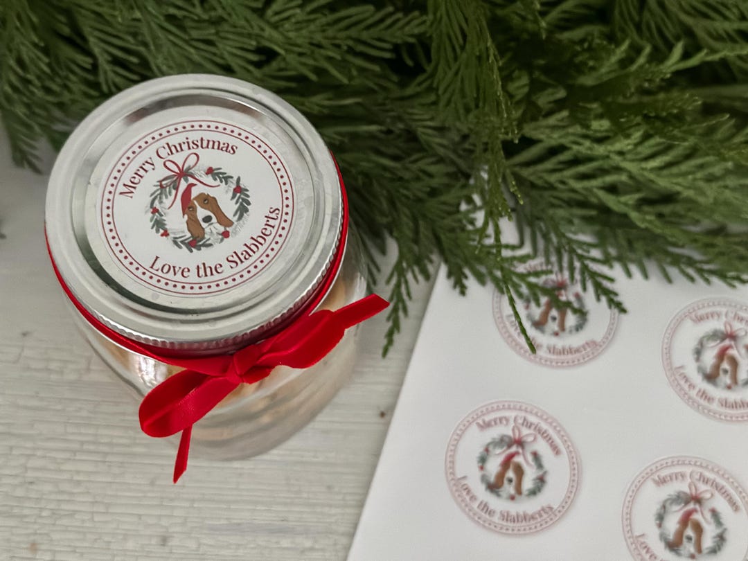 Christmas Labels Editable, Round, Personalized Christmas Labels, 2 Inch ...