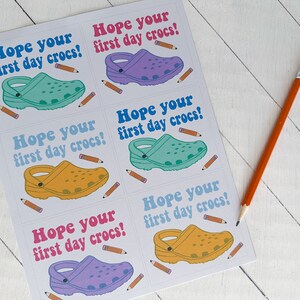 Croc Charm Cards: First Day of School Class Gift (digital Download) - Etsy