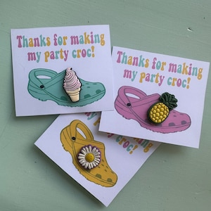 Croc Party Favor, Croc Favor, Gift Tags Croc, Croc Party, Shoe Charm ...
