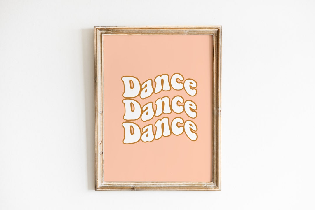 Retro Dance Art Print: Pink Dancer Poster (digital Download) - Etsy ...