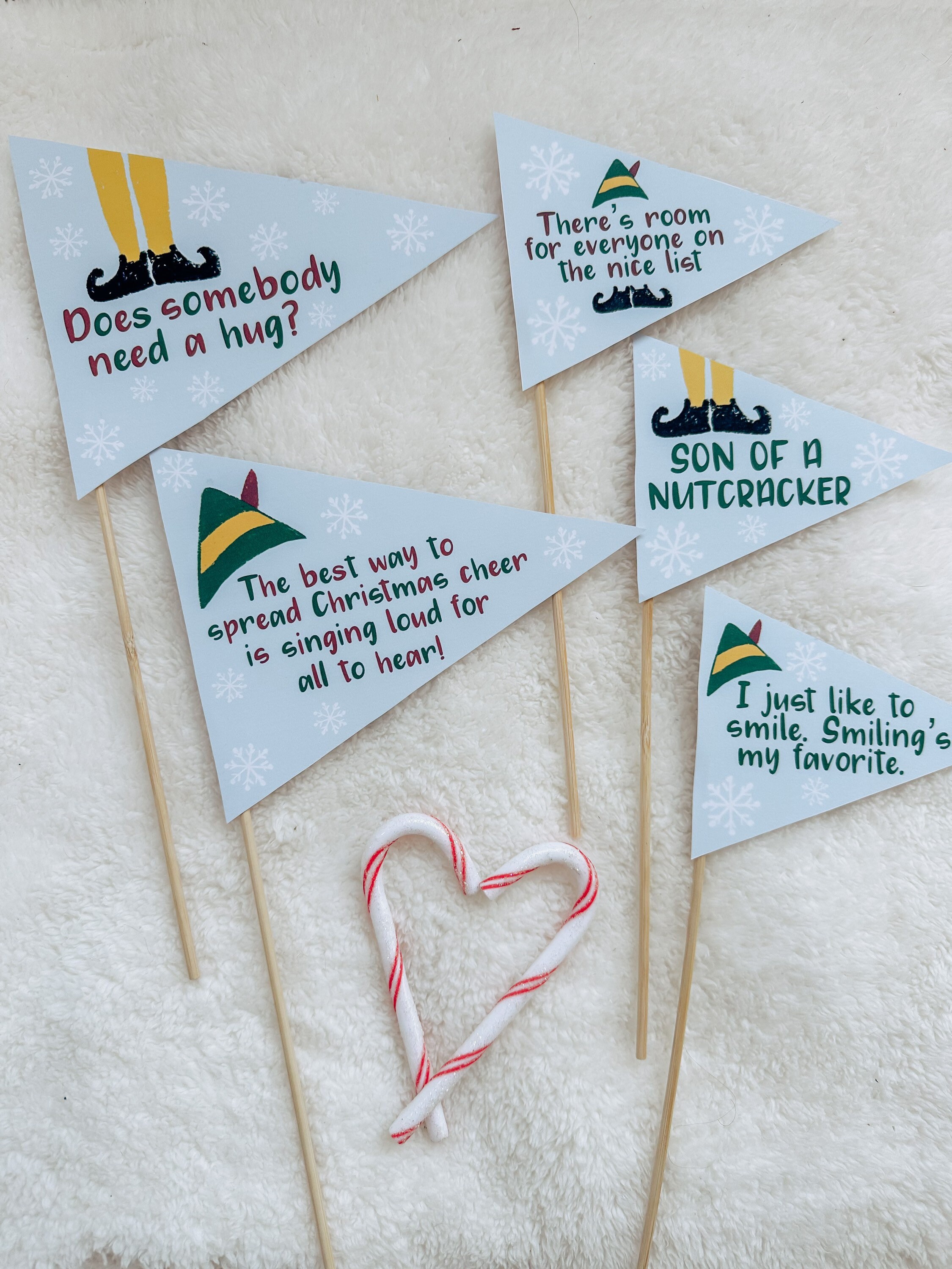 Christmas Pennant Flag Elf Printables Holiday Flags Buddy - Etsy