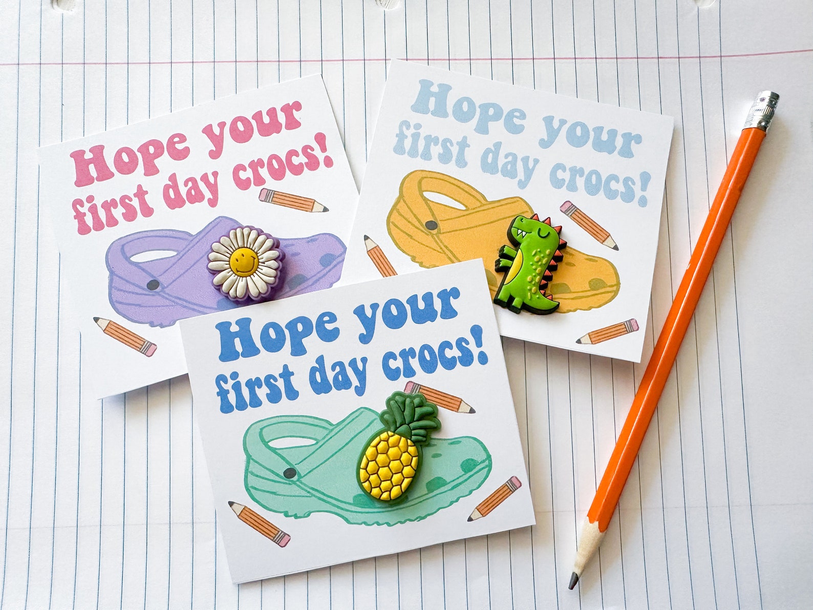 Croc Charm Cards: First Day of School Class Gift (digital Download) - Etsy