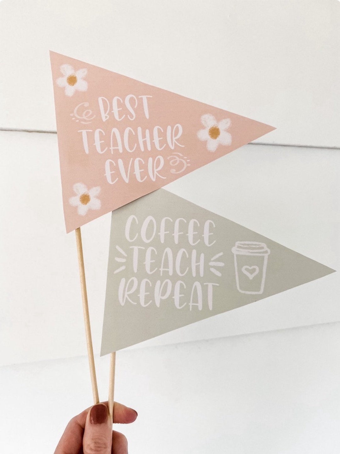 Teacher Appreciation Pennant Flags: Printable Gift Decor (PDF) - Etsy