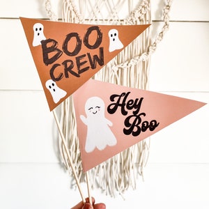 Halloween Pennant Flags Printable: Party Decor, Boo Basket (digital ...