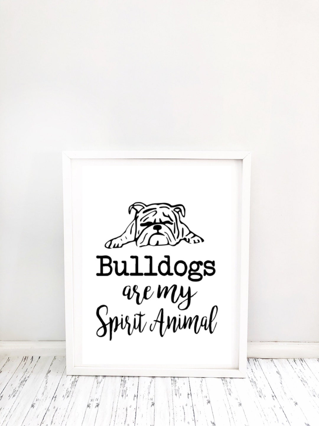Bulldog Print, Bulldog Poster, Printable Poster, Print at Home ...