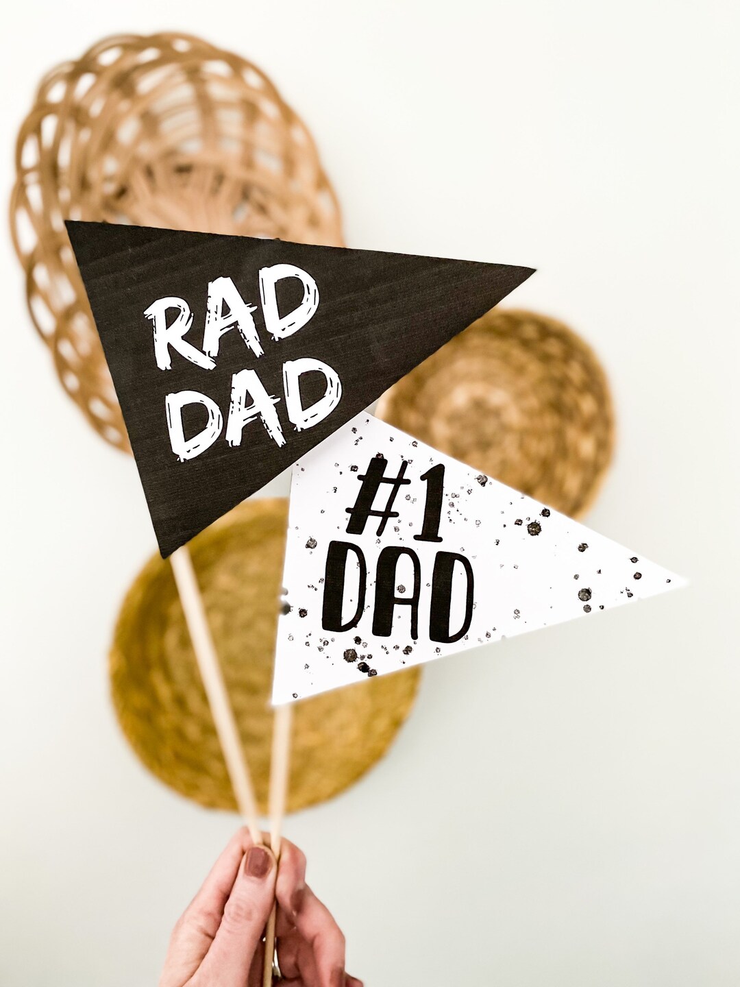 Father's Day Pennant Flags: Rad Dad & #1 Dad (digital Download) - Etsy