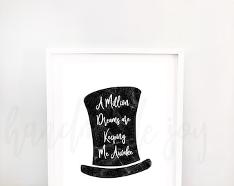 Boy Room Wall Decal A Millions Dreams the Greatest Showman - Etsy