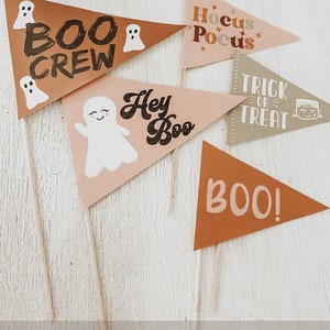 Halloween Pennant Flags Printable: Party Decor, Boo Basket (digital ...