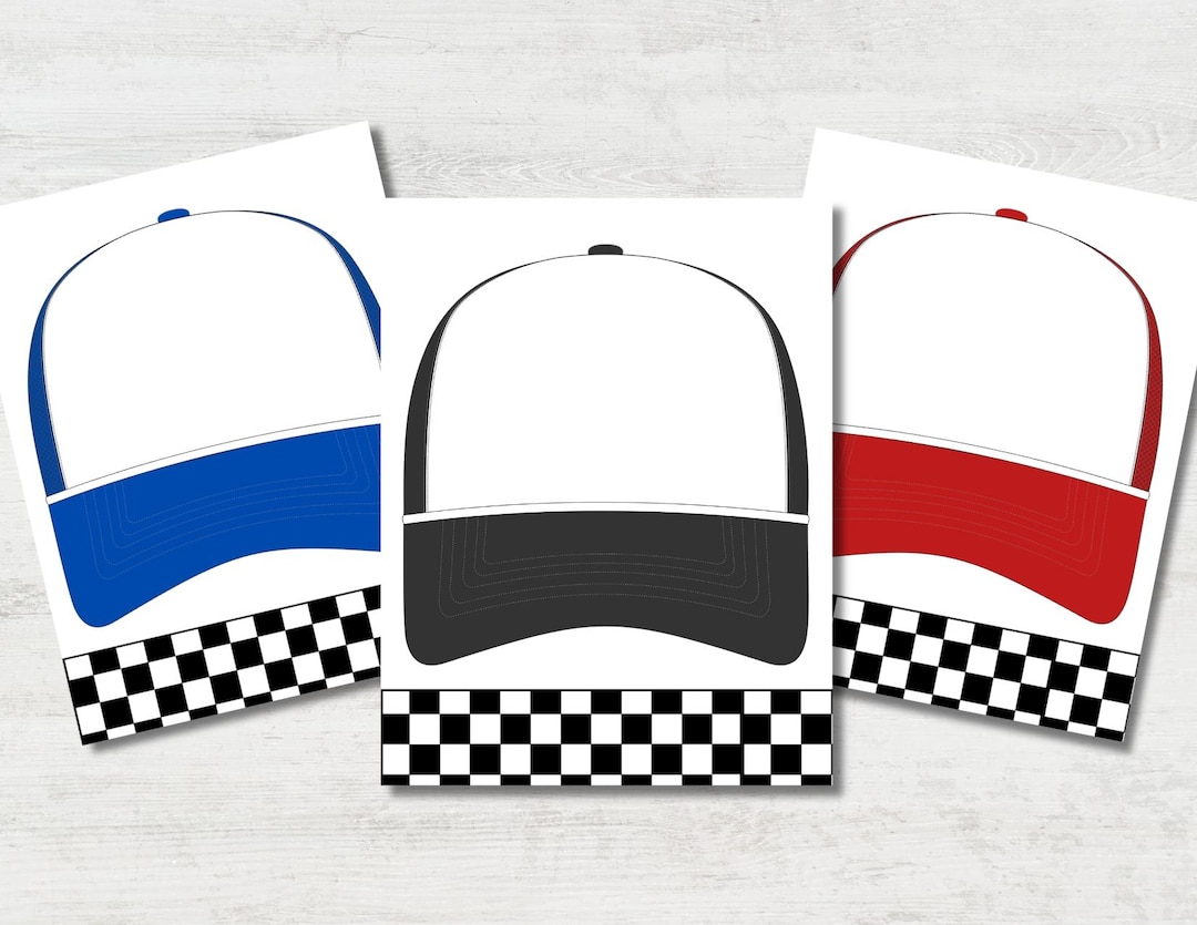 Trucker Hat Template, Hat Bar Patch Layout Printable, Hat Bar Party ...