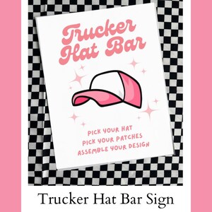 Printable Trucker Hat Bar Sign: Customizable Party Decor (digital ...