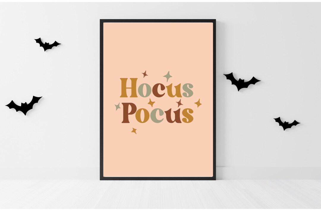 Hocus Pocus Halloween Print, Pink Halloween Decor, Instant Download ...