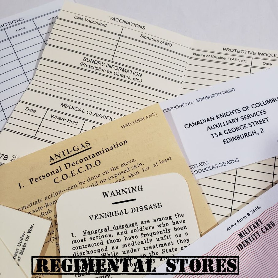 Canadian Army Officer's WWII REPRODUCTION Paperwork Set - Etsy Canada