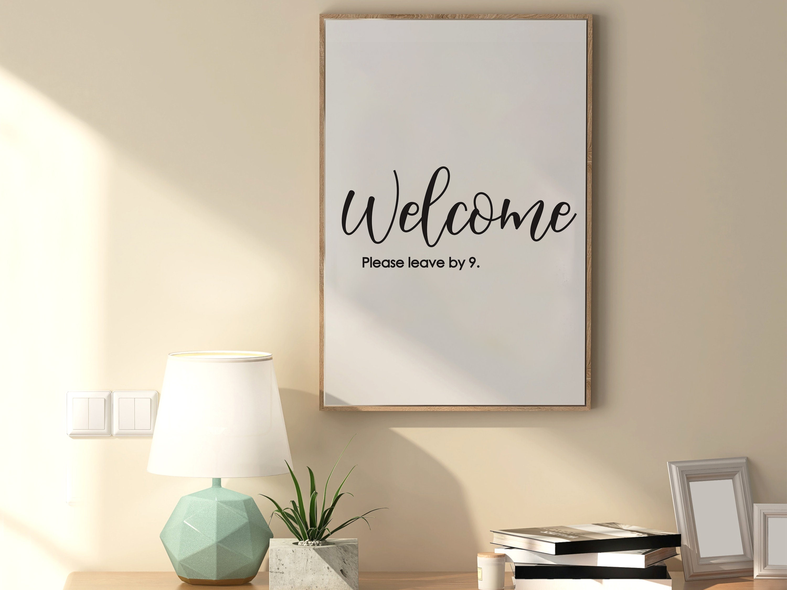 Entryway Wall Art Welcome Please Leave by 9 Printable Decor Digital ...