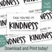 Random Act of Kindness Printable Cards Instant Download Motivational ...