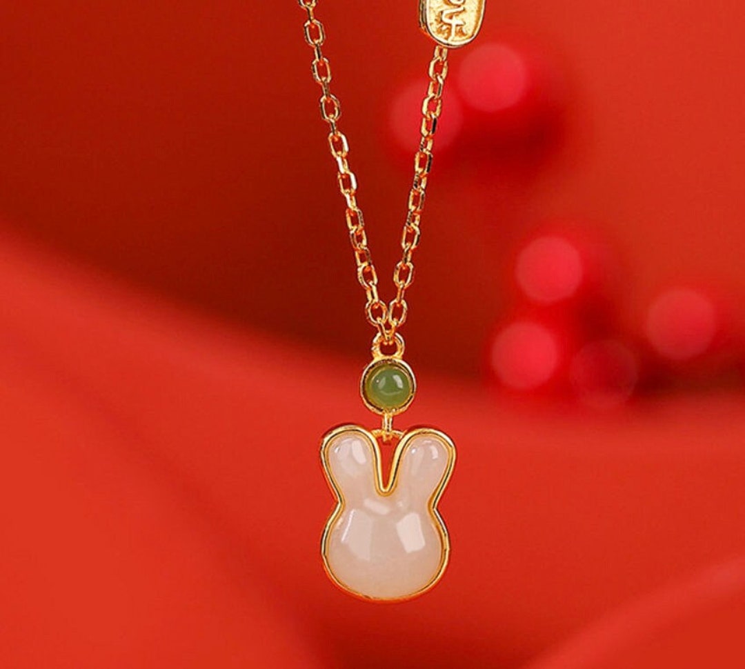 Natural Hetian Jade Cutie Bunny Rabbit Zodiac S925 Jasper Jade - Etsy