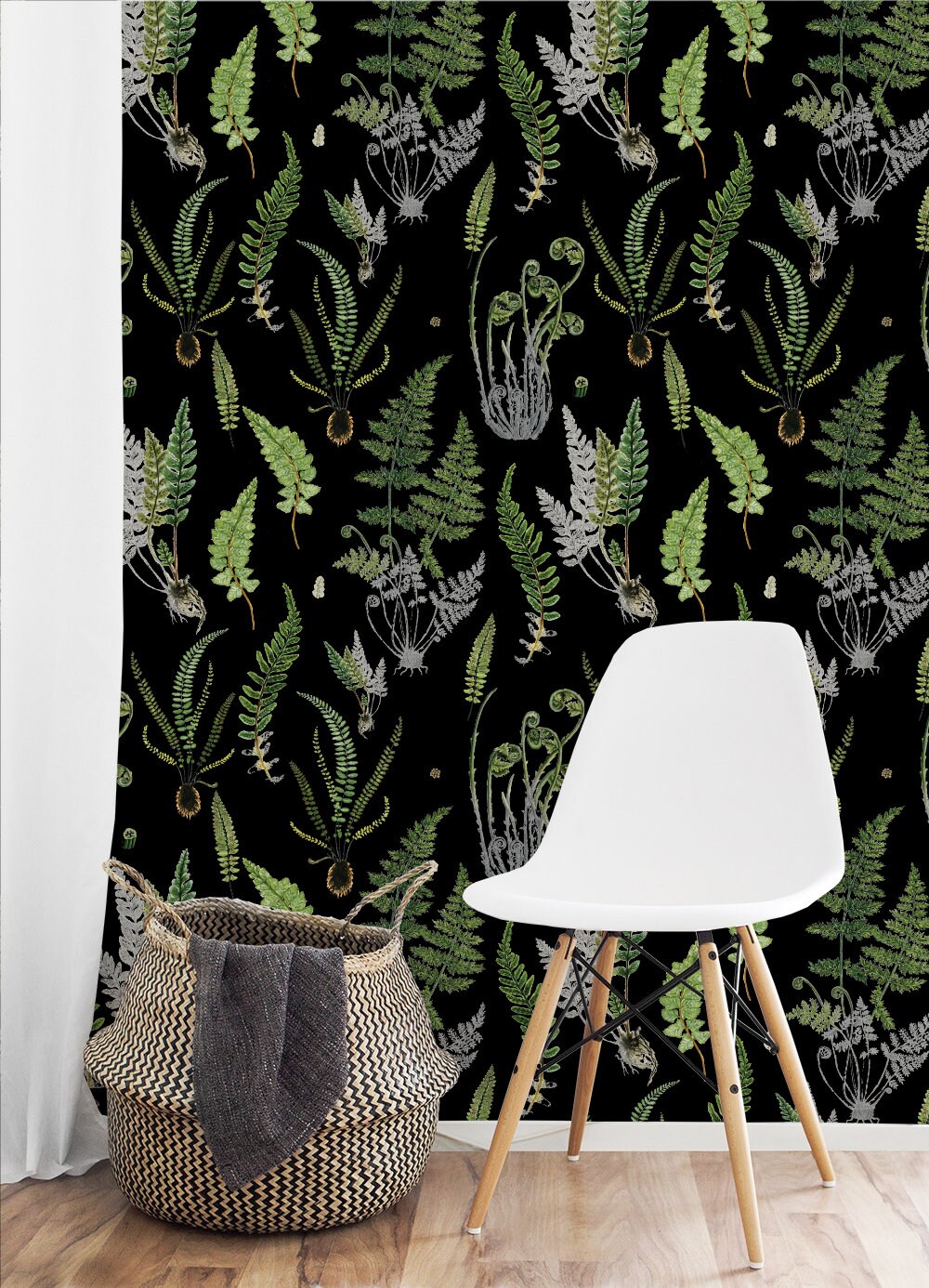 FERN WALLPAPER FOREST Wall Mural Plant Wallpaper Custom - Etsy