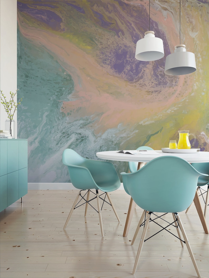 Coastal Morning Abstract Removable Wall Mural 531 - Etsy