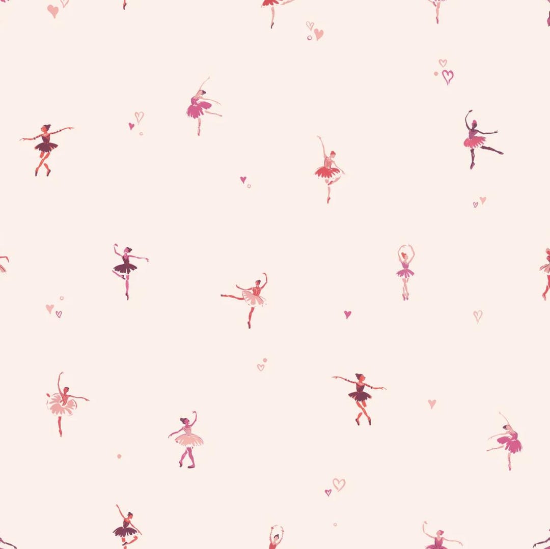 Elegant Pink Ballerinas - Peel & Stick and Traditional Vivid Wallpaper ...