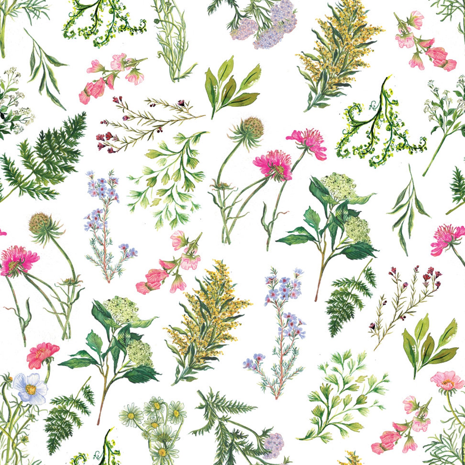 Wildflower Nursery Removable Wallpaper | Etsy