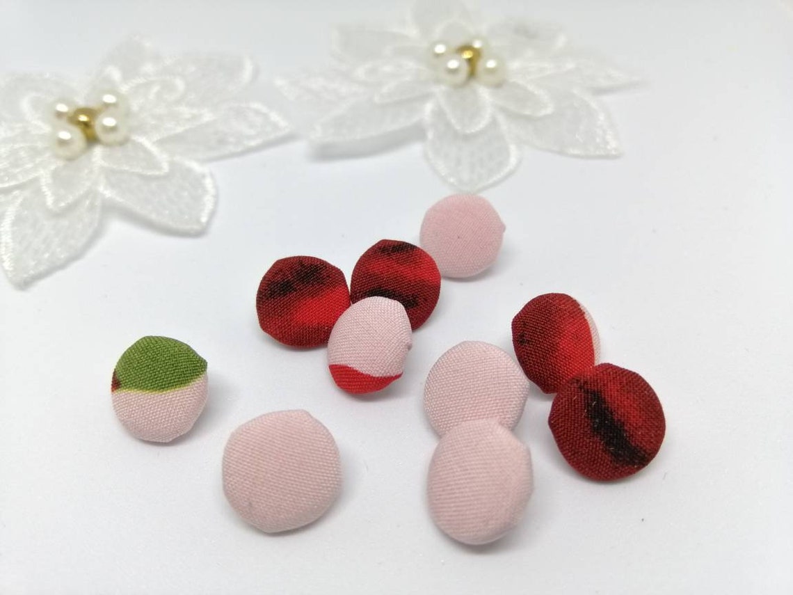 Colored Satin Buttons, Satin Covered Buttons, Wedding Buttons, White ...