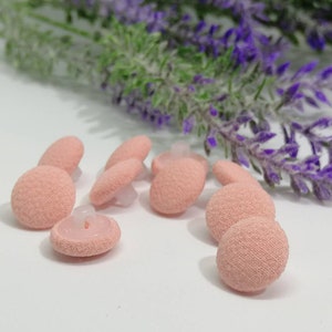 Peach Crepe Chiffon Buttons , Sewing Buttons, Peach Sewing Buttons ...