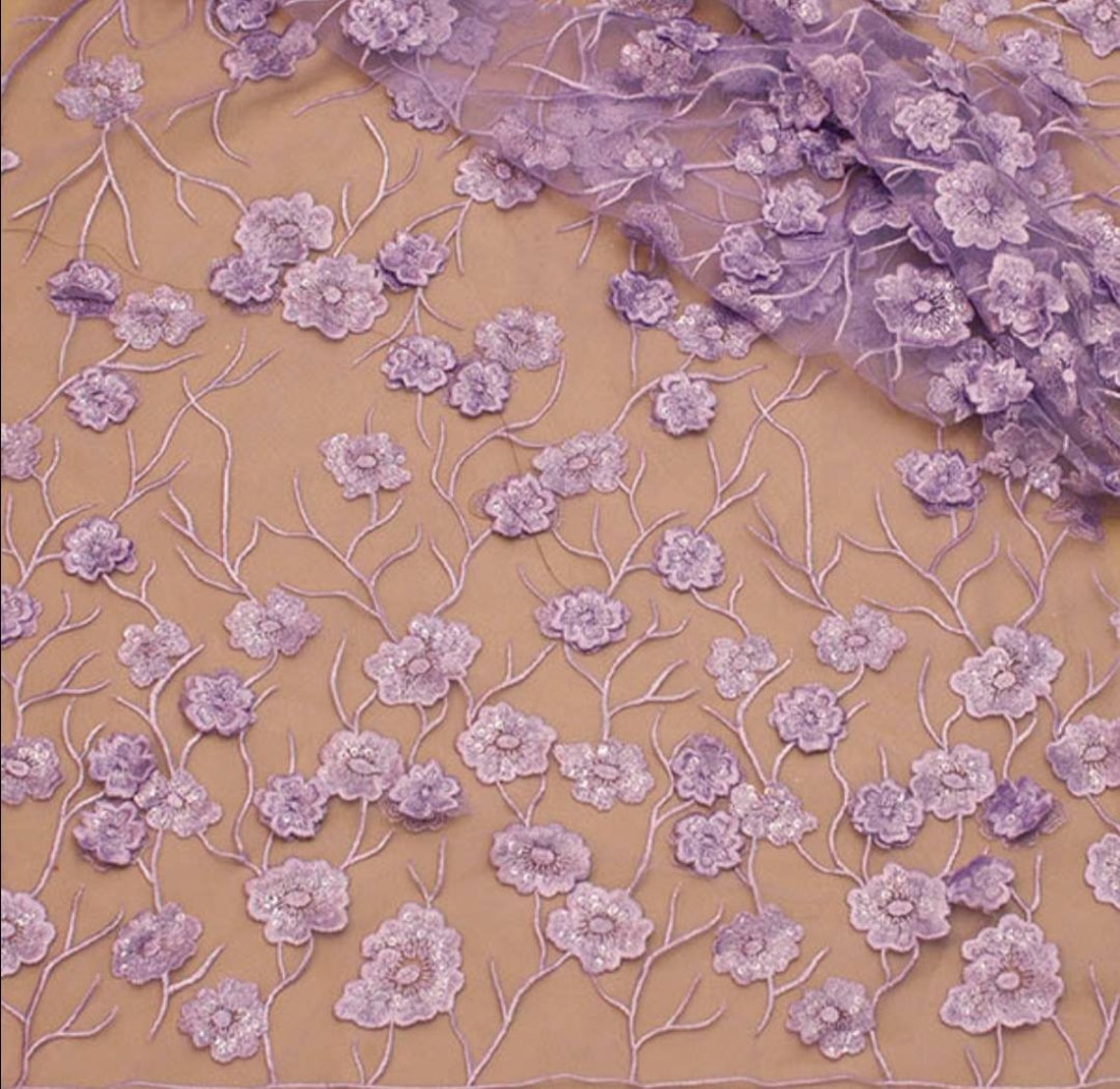 7 Colors 3D Fabric Lace 3d Floral Fashion Fabric Lace Bridal | Etsy