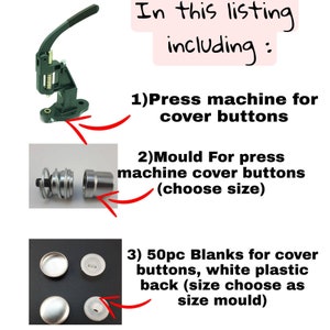 Press Machine for Covered Buttons/ Machine for Making Fabric Buttons ...