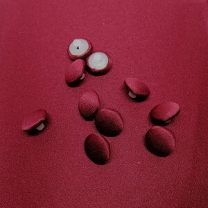 Burgundy Satin Buttons Burgundy Buttons Burgundy Sewing | Etsy
