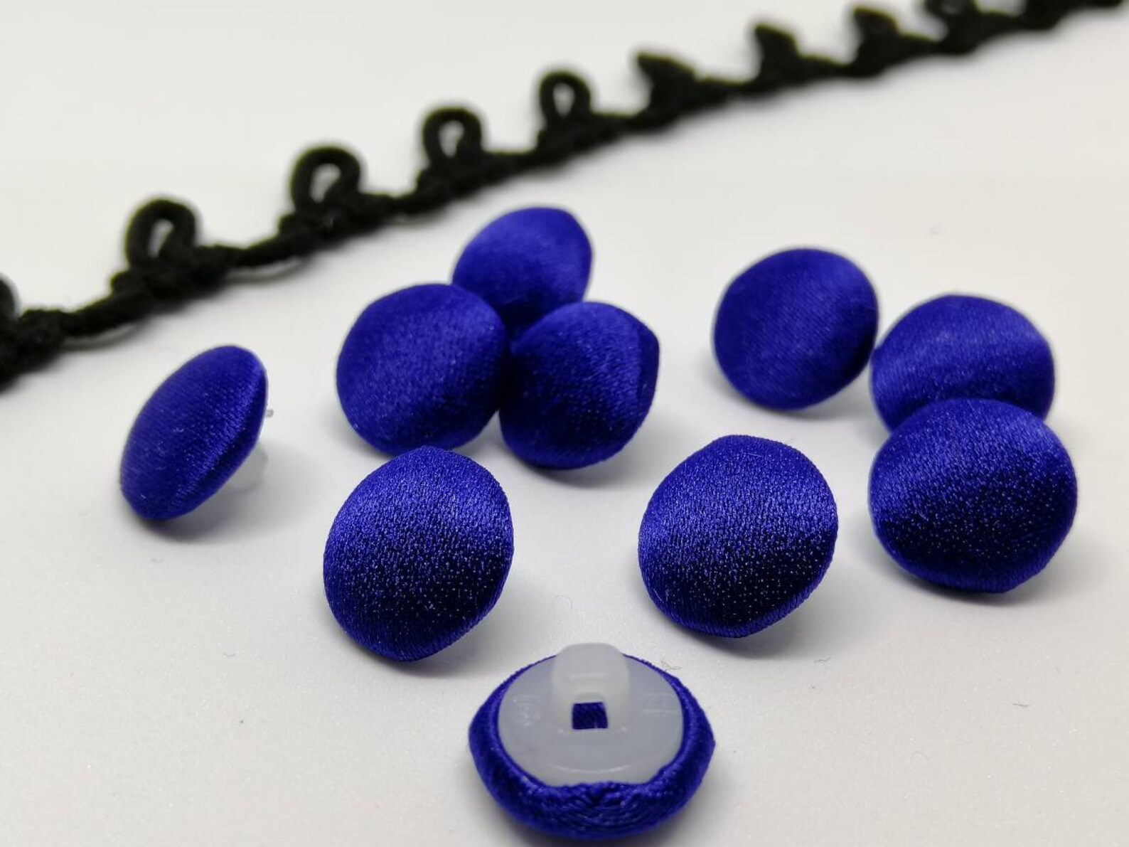 Royal Blue Covered Buttons Royal Blue Satin Buttons Royal Blue | Etsy