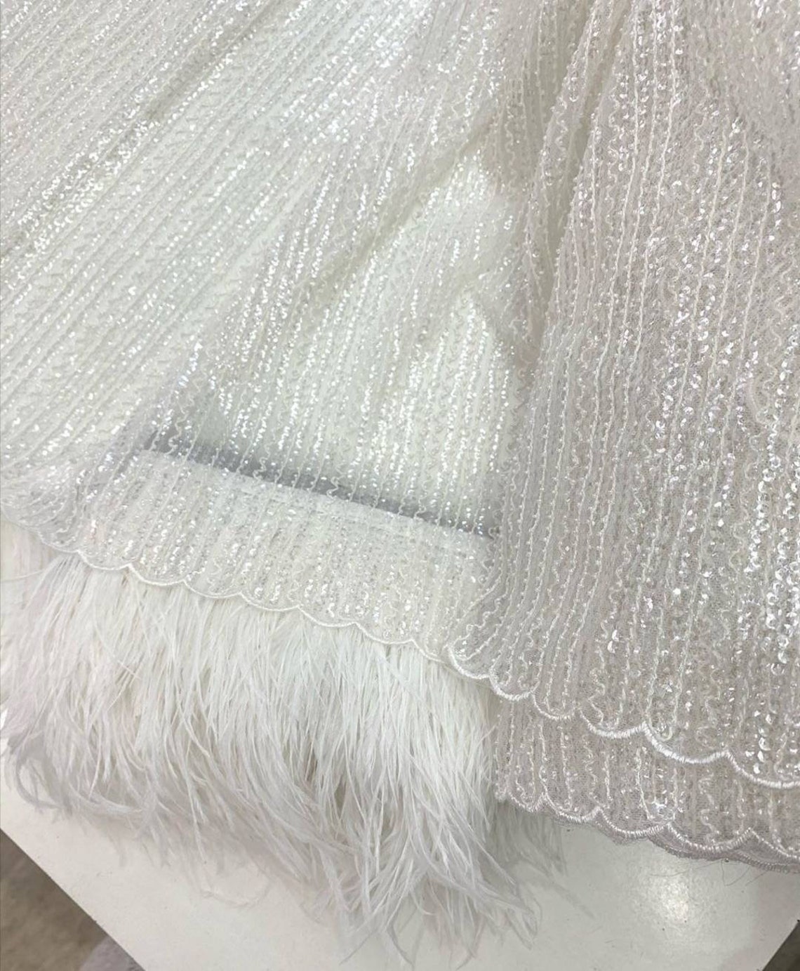 Ivory Embroidered Lace Fabric Ivory Beaded Lace Fabric Ivory | Etsy