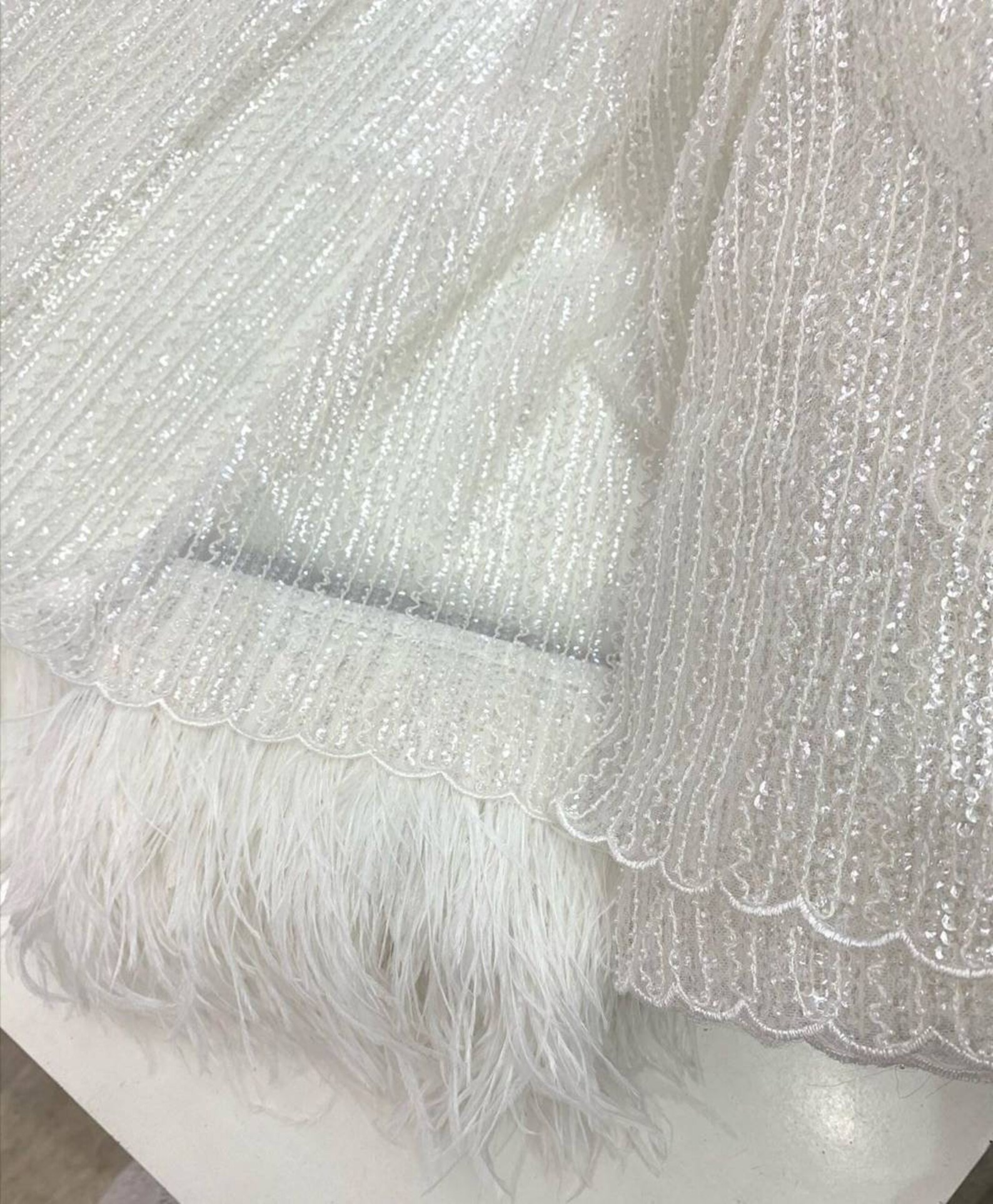 Ivory Embroidered Lace Fabric Ivory Beaded Lace Fabric Ivory | Etsy