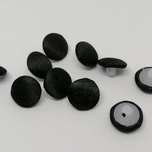 Black Satin Buttons , Black Covered Buttons, Black Wedding Button,dress ...