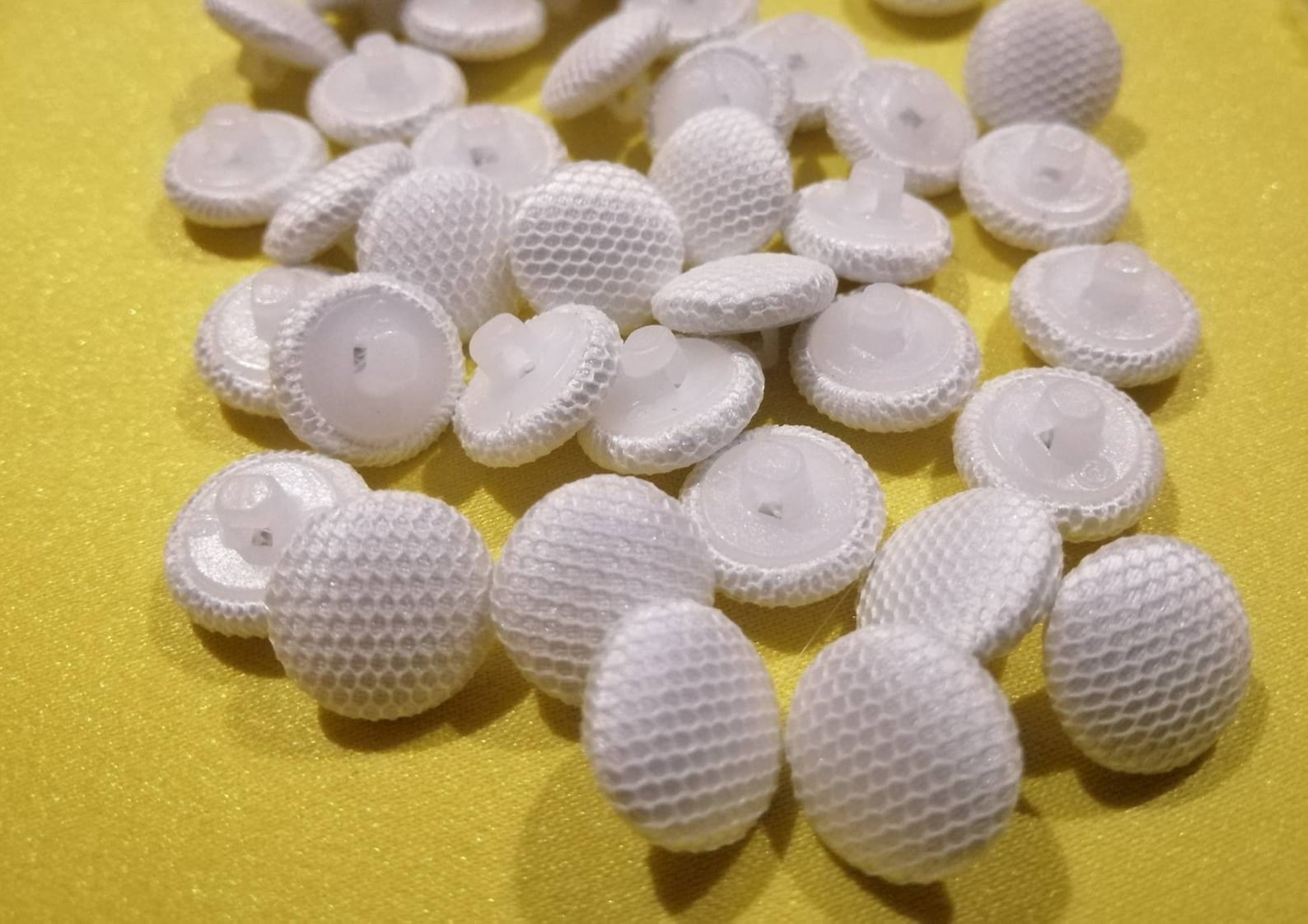 Wedding Buttons With Covered Tulle Ivory Bridal Buttons for - Etsy